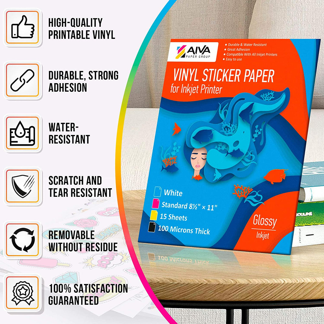 AIVA Paper - Printable Vinyl Sticker Paper for your Custom Stickers ...